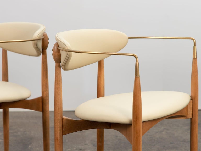 Dan Johnson for Selig Viscount Chairs in Leather For Sale at 1stDibs