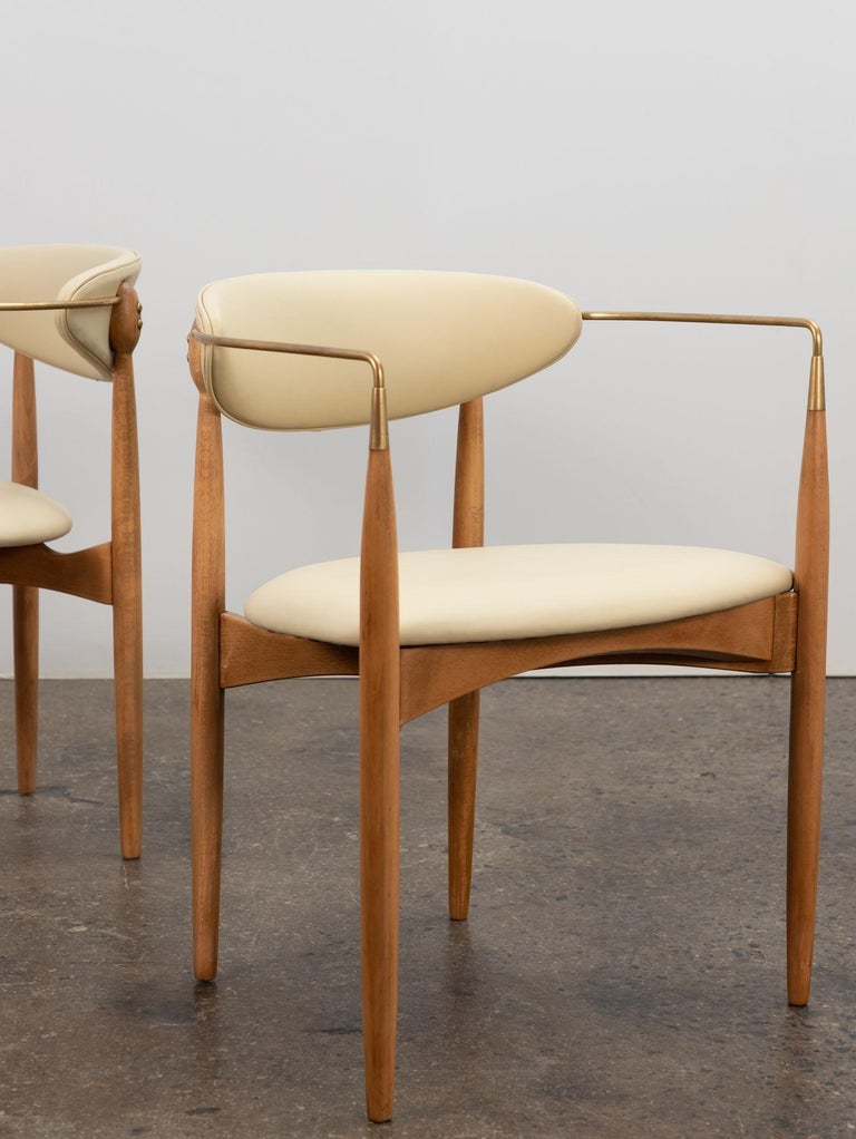 Dan Johnson for Selig Viscount Chairs in Leather For Sale at 1stDibs