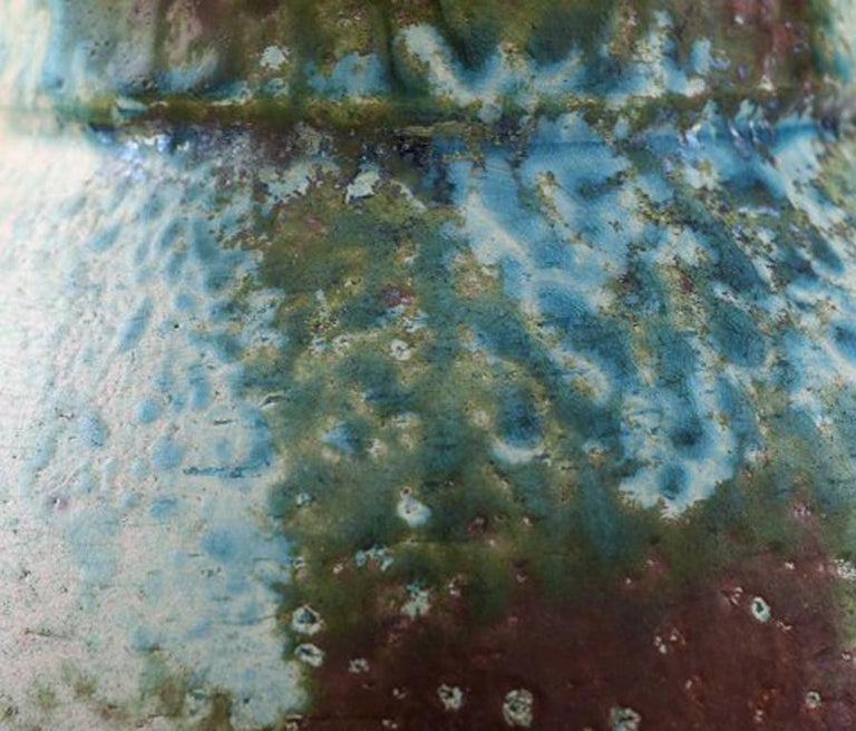 Dan Leonette, Swedish Ceramist, Unique Ceramic Vase in Red Crystal ...