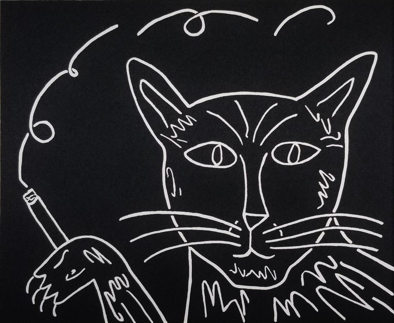 Dan May - Cat with a Habit For Sale at 1stDibs