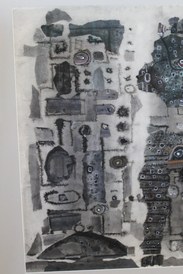 Dan Miller Mixed-Media Painting Tribal Robots For Sale at 1stDibs | dan ...