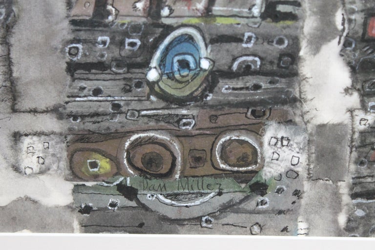 Dan Miller Mixed-Media Painting Tribal Robots For Sale at 1stDibs | dan ...
