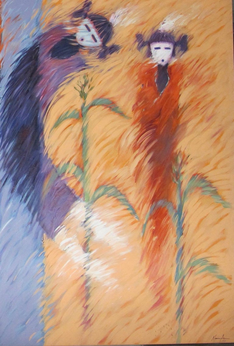 Dan Namingha - Corn Maidens &Butterfly Maiden, large horizontal ...