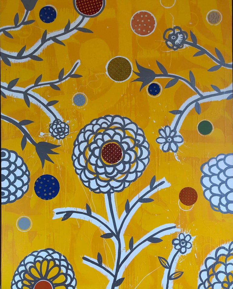 Dan Rizzie - DAN RIZZIE "The Sanctuary" large vertical bright yellow ...