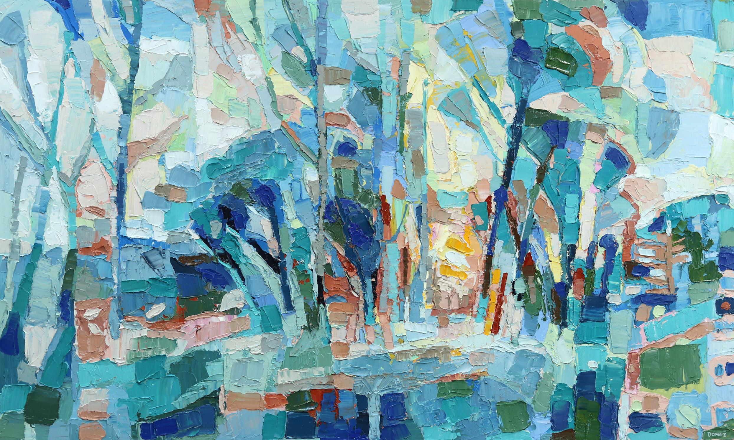 Dana Cowie - "The Well" - Original Impasto Abstract Landscape Painting ...