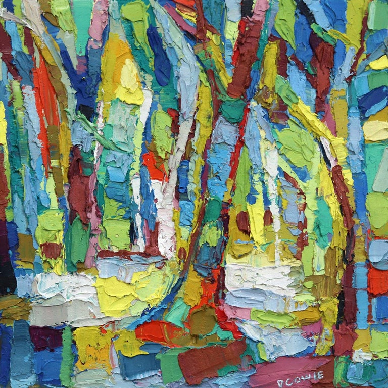 Dana Cowie - "Fauvist Trees" - Original Impasto Abstract Landscape ...