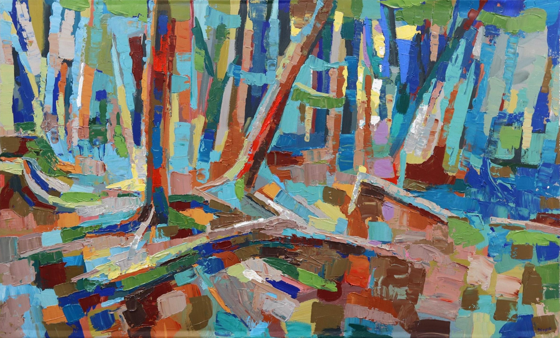 Dana Cowie - "Trees of the Forest" - Original Impasto Abstract ...