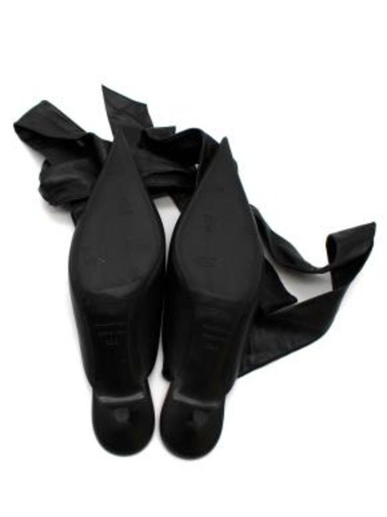 Dance Knife Black Leather Heeled Mules For Sale at 1stDibs