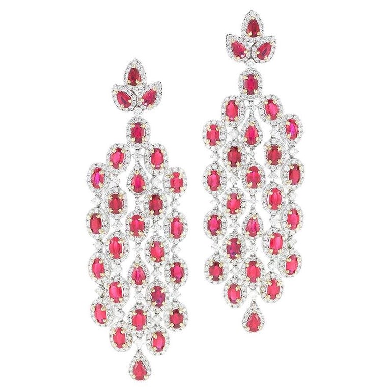 Dancing Ruby Earrings For Sale at 1stDibs