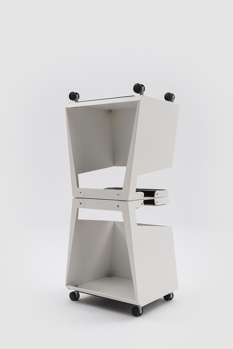 Danese Milano Smith Multipurpose Cart in White Metal by Jonathan ...