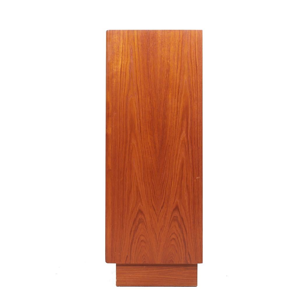 Danflex Mid Century Teak Tambour Door Gentlemans Chest Armoire For Sale ...