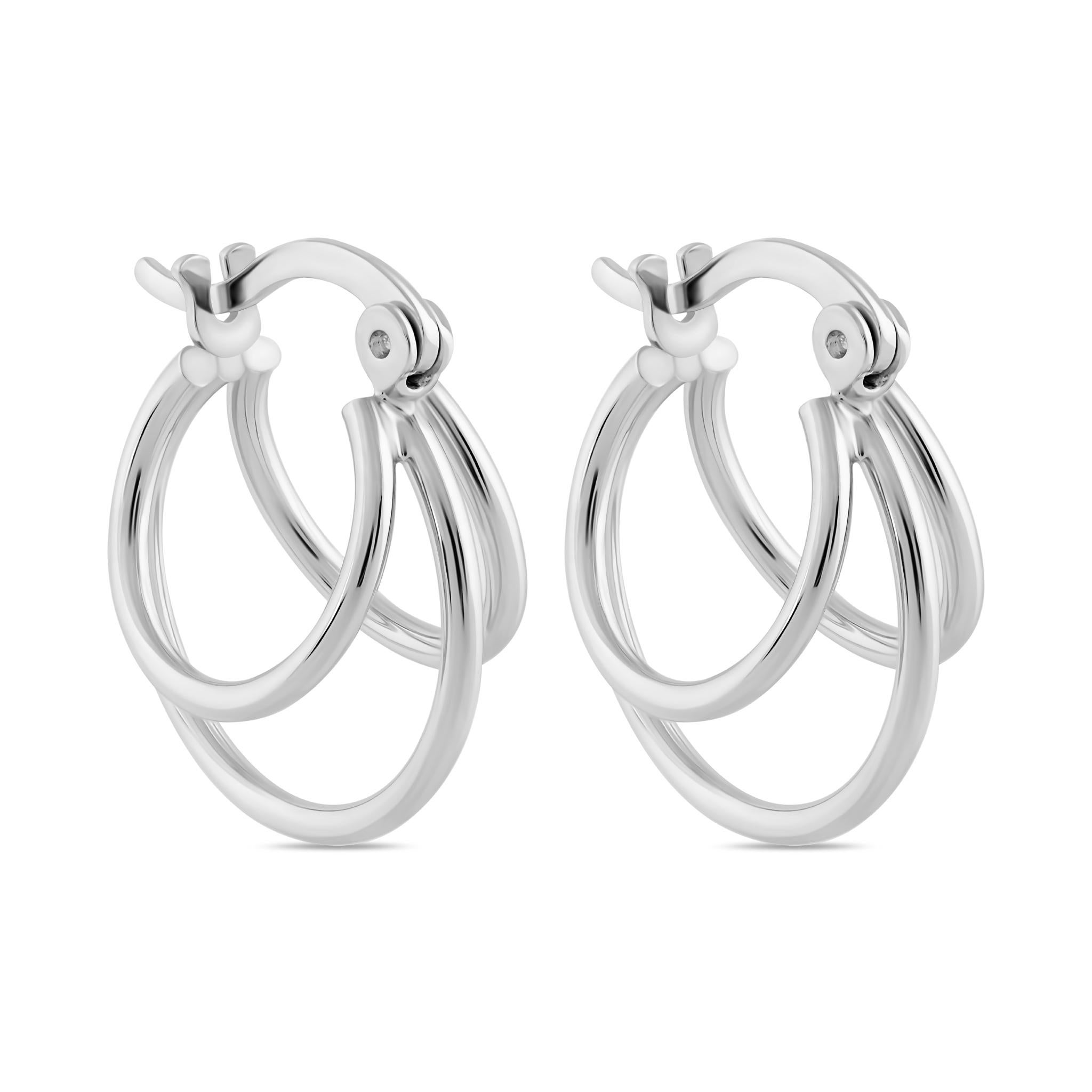 Rita Earrings With White Gold Vermeil For Sale At 1stdibs