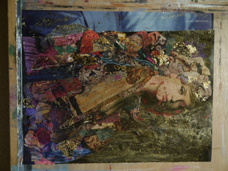 Danic Lago - Poise, Original, Collage, Gold Leaf, Ink, Acrylic ...