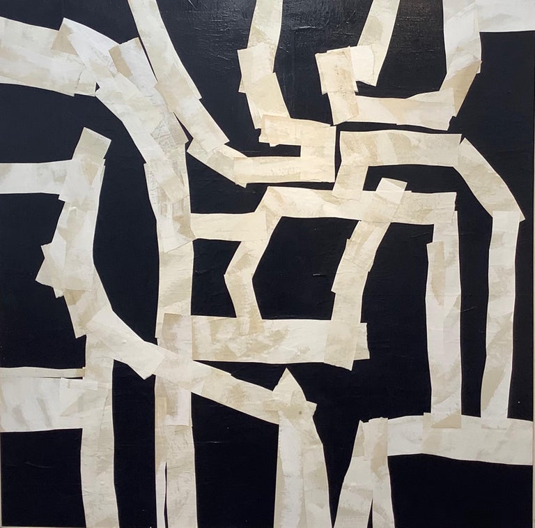 Daniel Anselmi - Armature III, Large Square Abstract Painted Paper ...