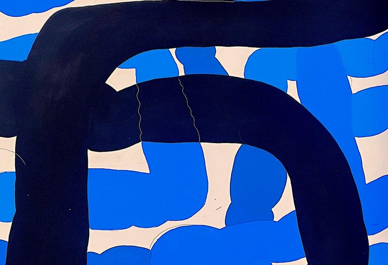 Daniel Berman - Black and blue knots on a white landscape For Sale at ...