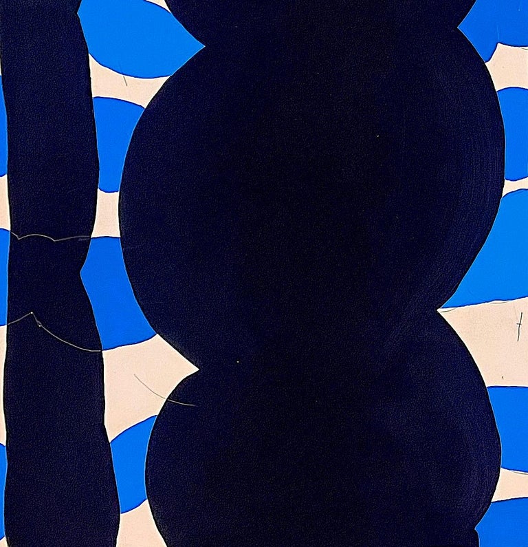 Daniel Berman - Black and blue knots on a white landscape For Sale at ...