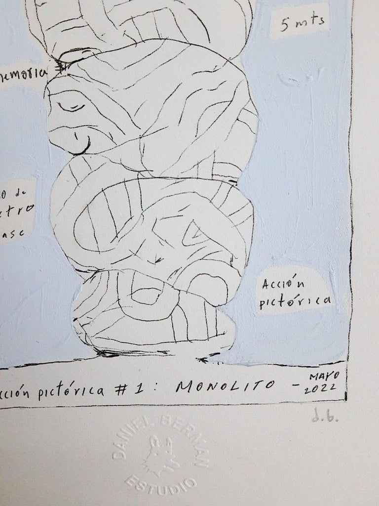 Daniel Berman - Pictorical action #1, Monolith For Sale at 1stDibs