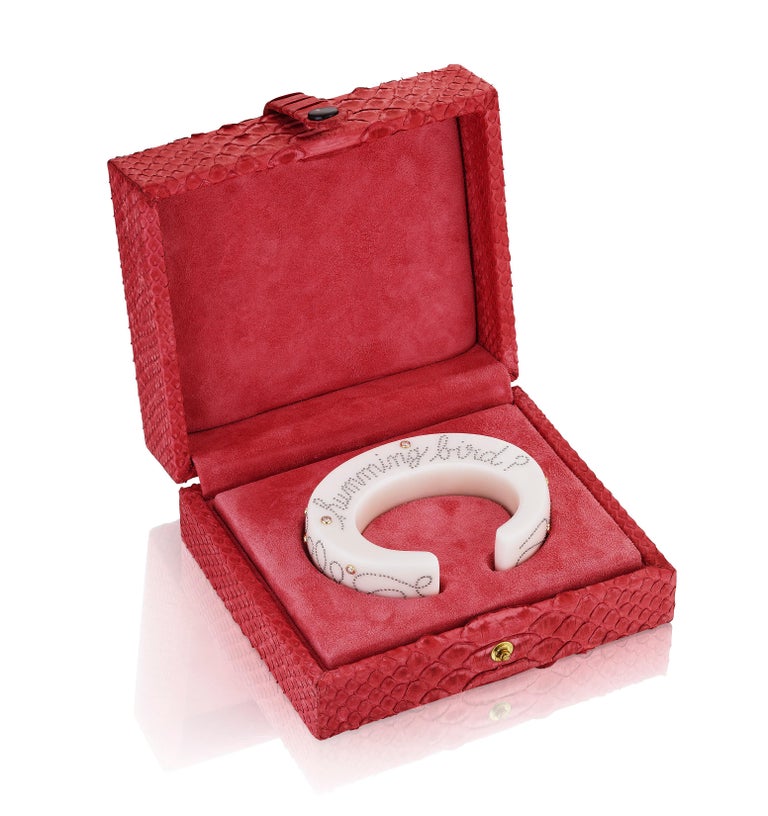 Daniel Brush Bakelite, Steel, Gold, and Diamond Cuff Bracelet, c. 2004 ...