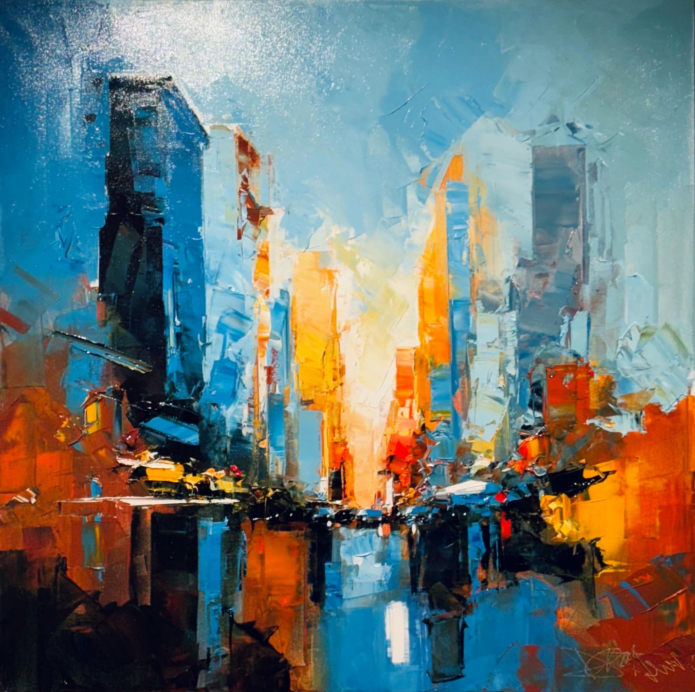 Daniel Castan - Enchanting Horizons-original abstract art- cityscape ...