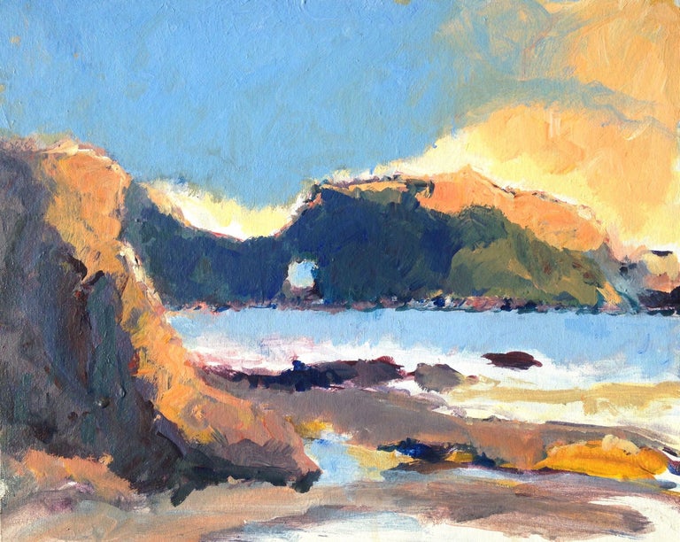 Daniel Clarke - Pearl Street Beach Evening, Painting, Acrylic on Other ...