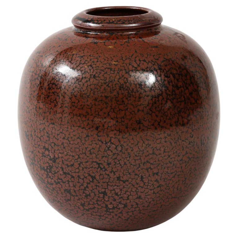 Daniel de Montmollin Rounded Ceramic Vase, France, Signed For Sale at ...