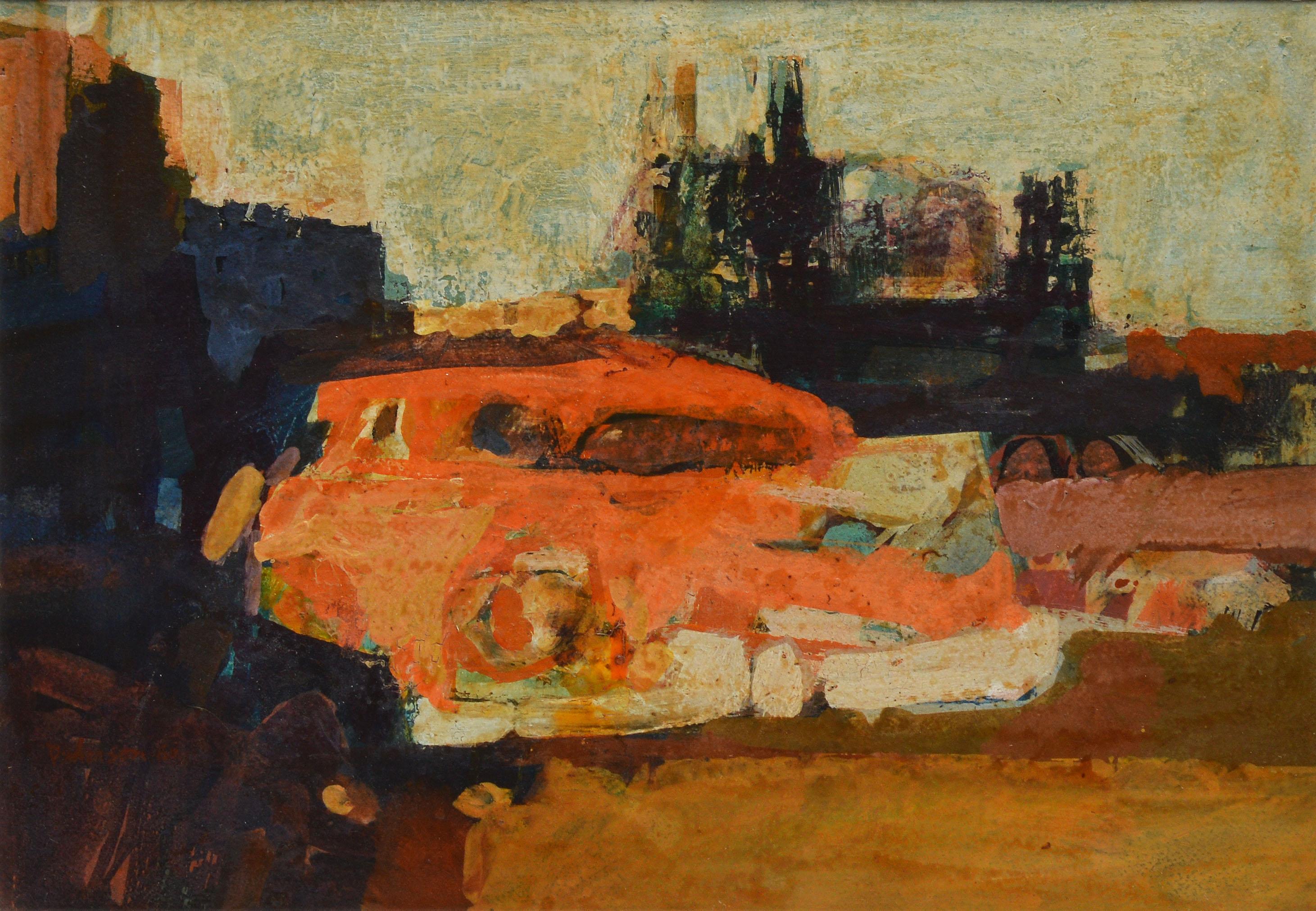 Daniel Dickerson - "The Orange Incident", Abstract Modernist Landscape ...