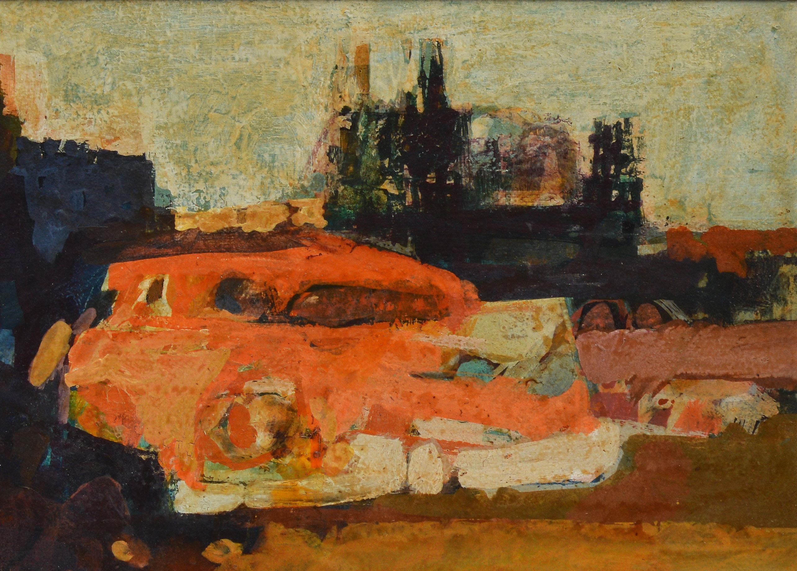 Daniel Dickerson - "The Orange Incident", Abstract Modernist Landscape ...