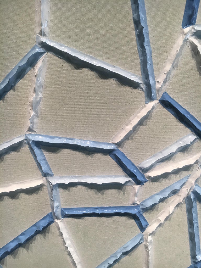 Daniel Klewer - 'Cold Pistachio' original acrylic painting signed by ...