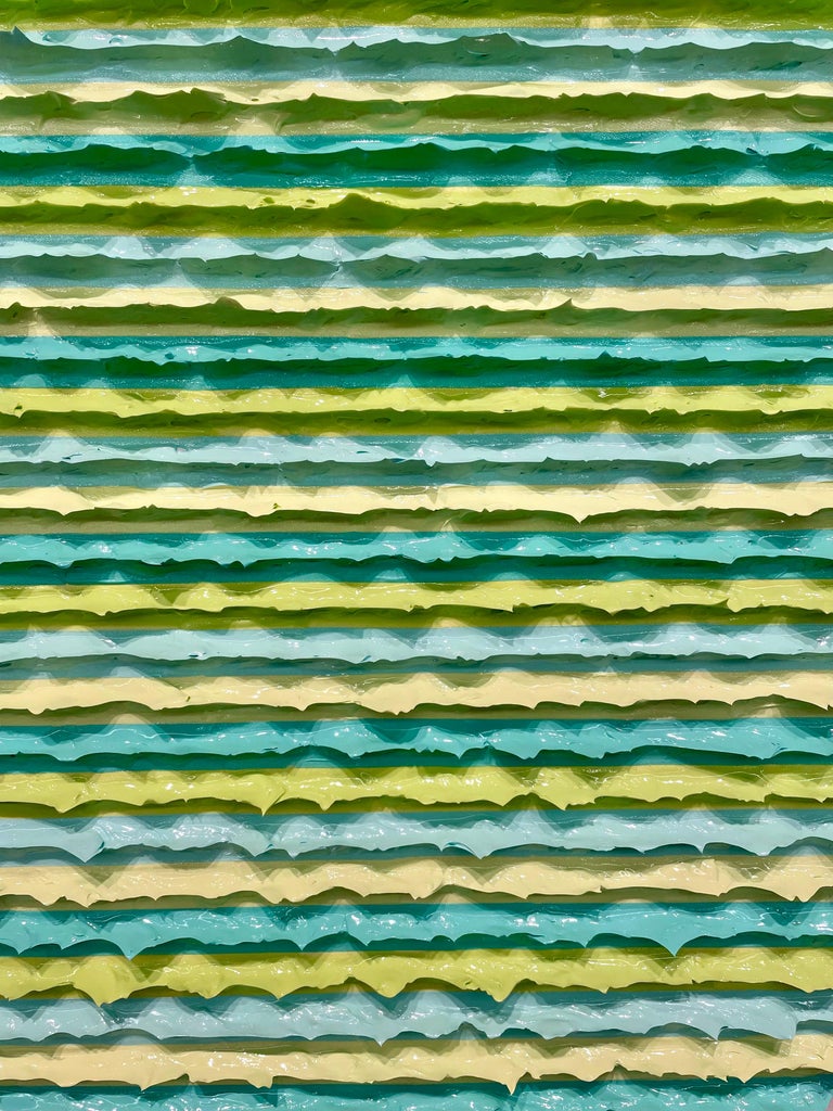 Daniel Klewer - 'Lace Pepper Lime' original acrylic painting signed by ...