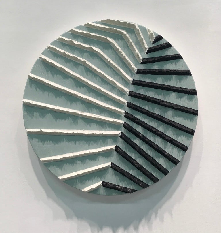 Daniel Klewer - 'Rhino Rib' original acrylic circular painting signed ...