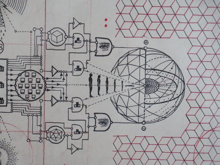 Daniel Martin Diaz drawing Cybernetic Phanton For Sale at 1stDibs