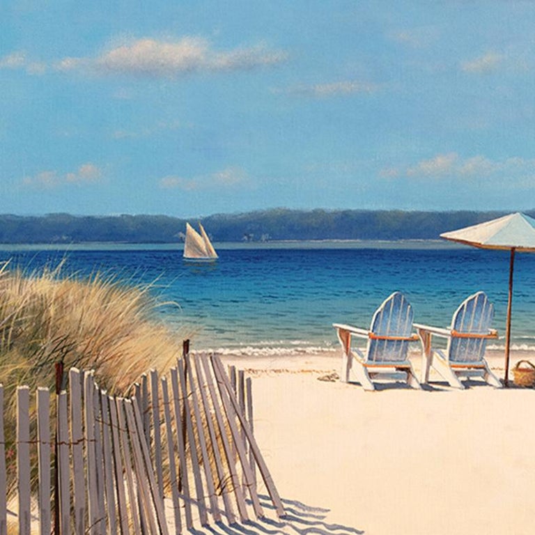 Daniel Pollera - "Beach Along Dune Road," Framed Limited Edition Giclee ...