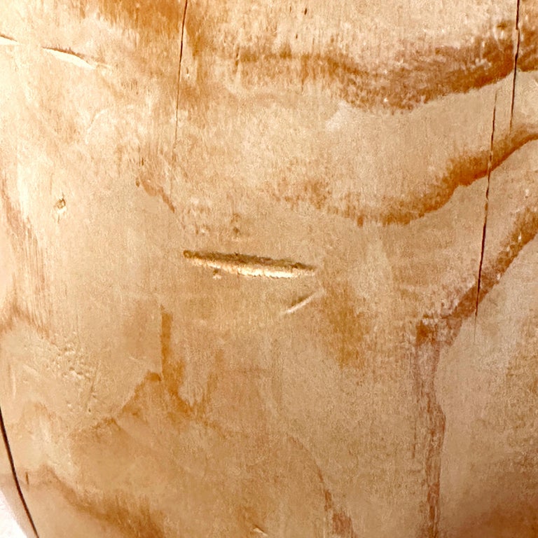 Daniel Pollock Organic Modern Carved Pine Wood Stool or Sculptural ...