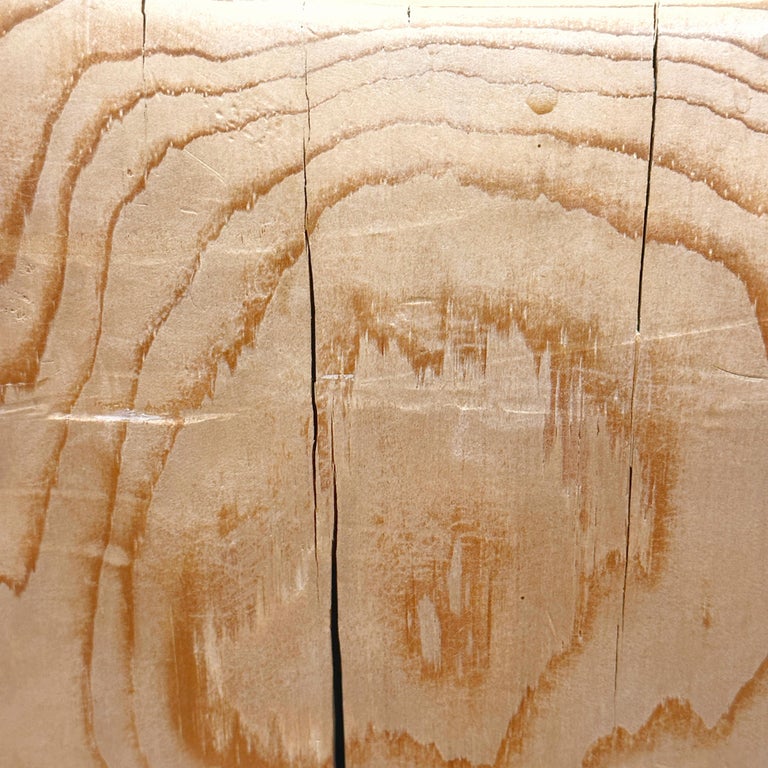 Daniel Pollock Organic Modern Carved Pine Wood Stool or Sculptural ...