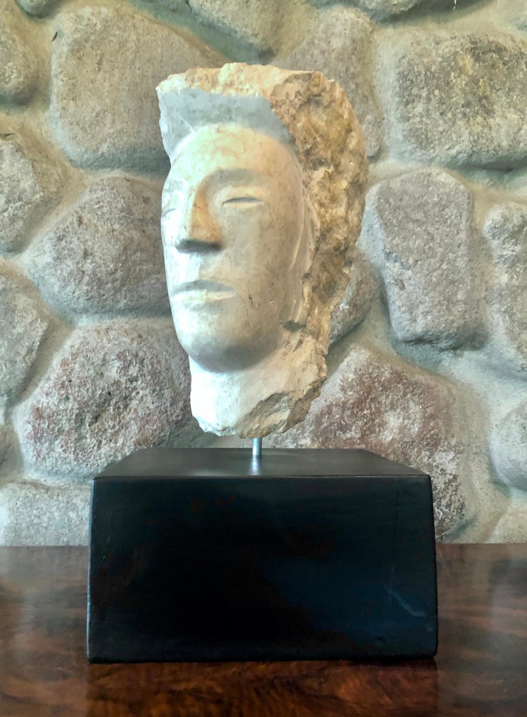 Daniel Pretiz Beaumont - “Orosi” 2022 - Tempisque Limestone Head - Wood ...