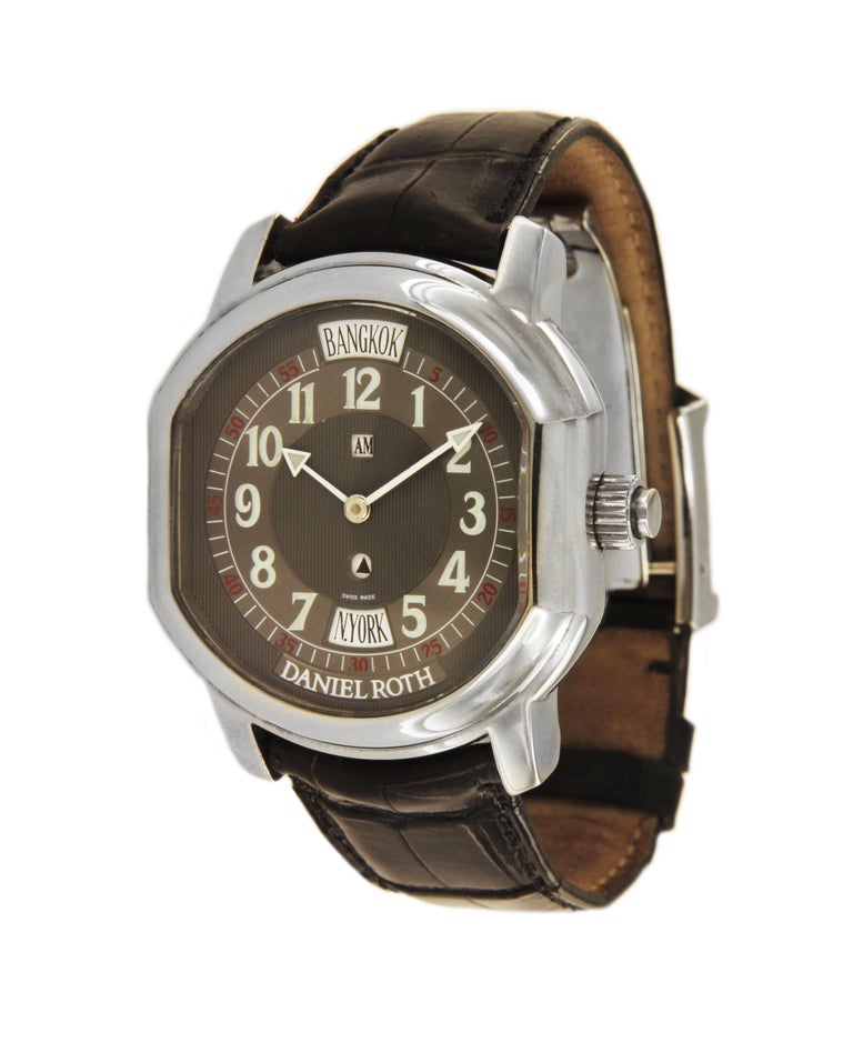 Daniel Roth 18 Karat Gold Metropolitan 24 Cities World Time Automatic ...