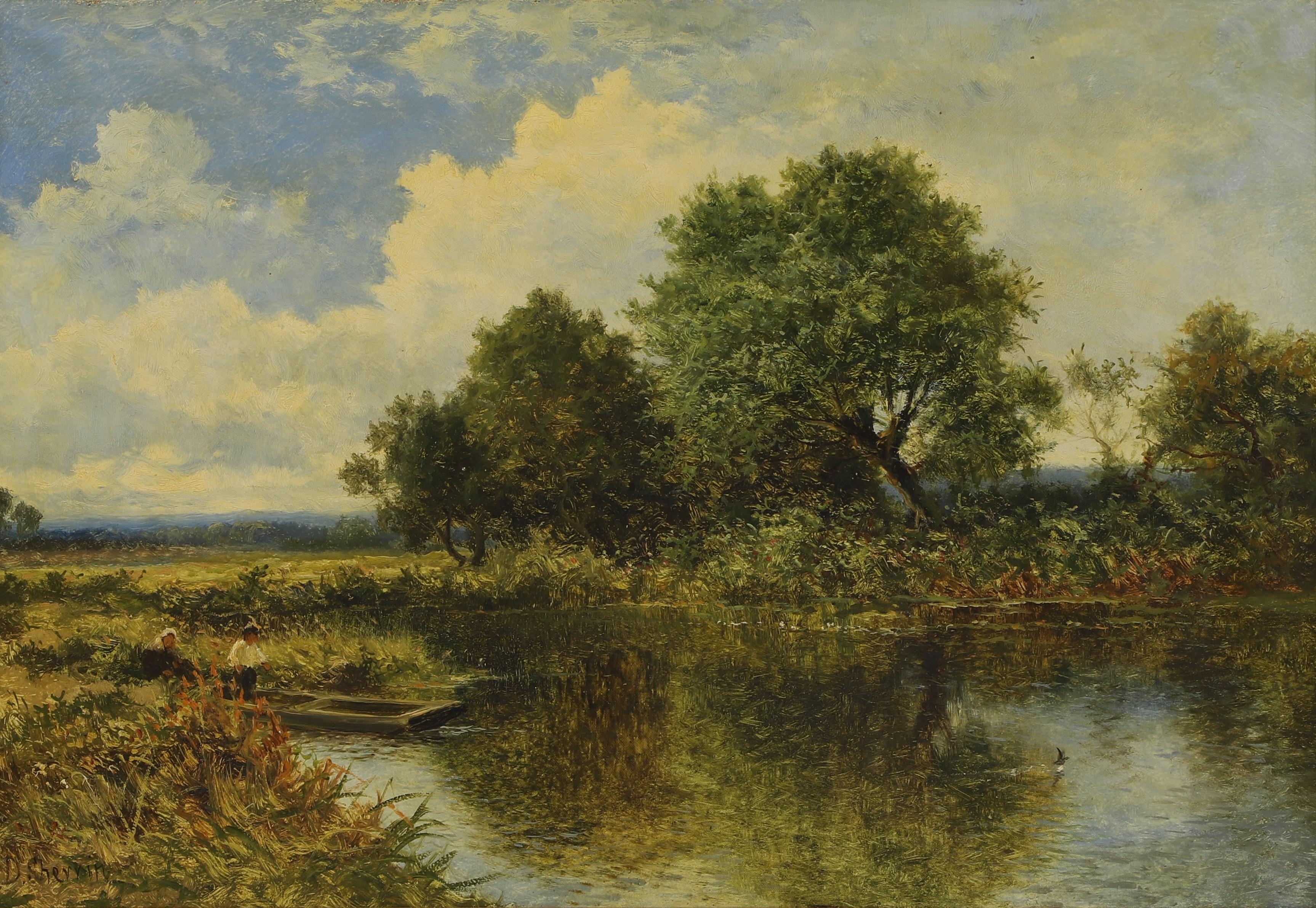 Daniel Sherrin (1868-1940) - Large Antique British Signed Oil Painting ...