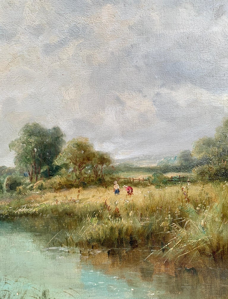 Daniel Sherrin - English River Landscape, 19th century, with wild ...