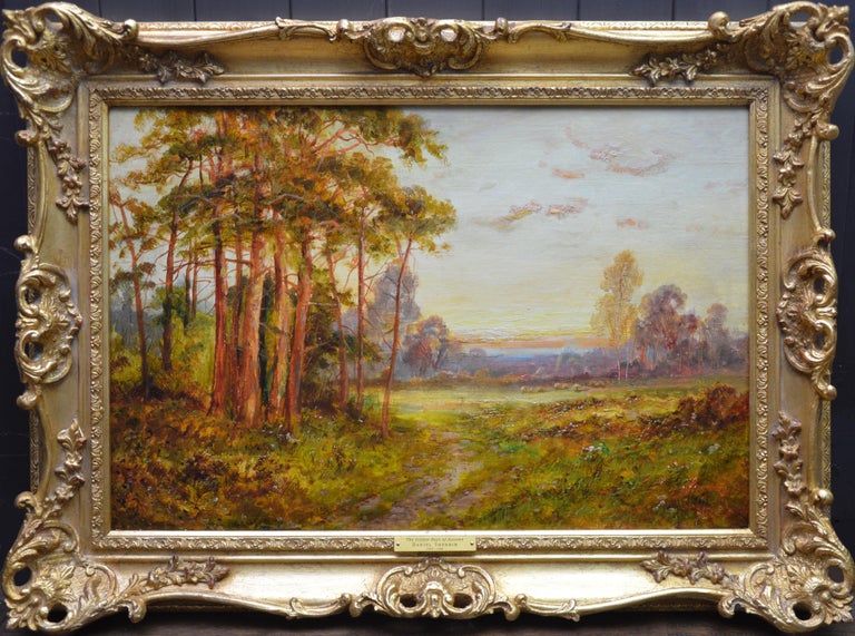Daniel Sherrin - Golden Rays of Autumn - 19th Century Landscape Oil ...