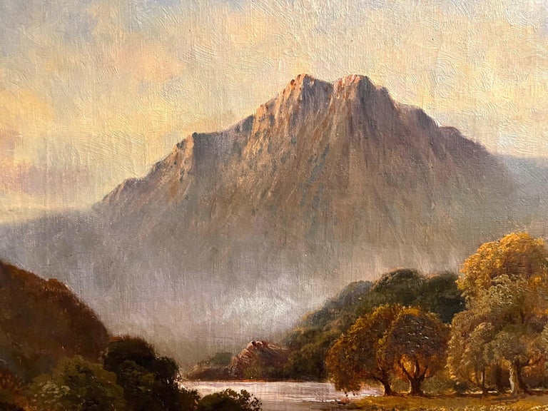 Daniel Sherrin - Mountain landscape with watering cattle For Sale at ...