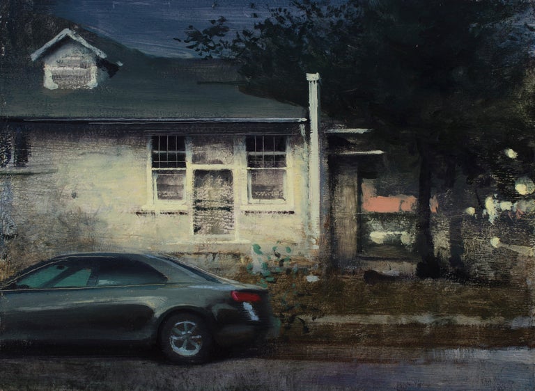 Daniel Sprick - "White House and Parked Car", Oil Painting at 1stDibs