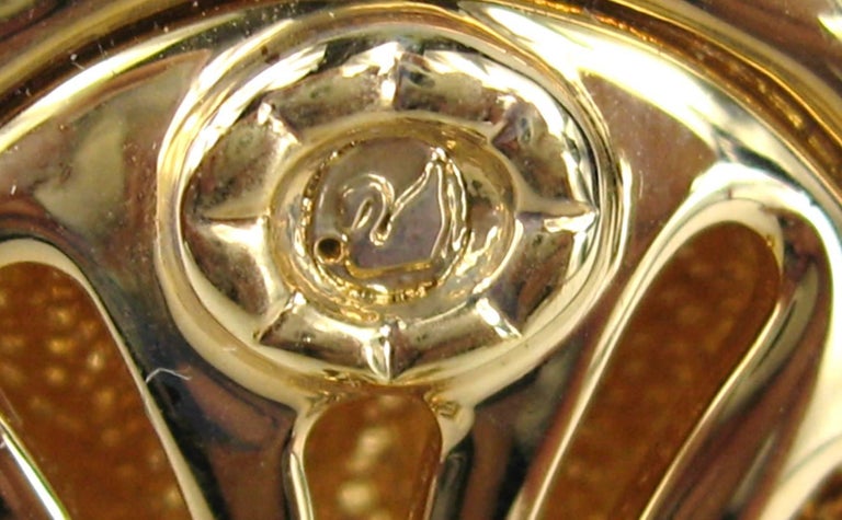 Daniel Swarovski Crystal Encrusted Shell earrings New, Never Worn 1980s ...