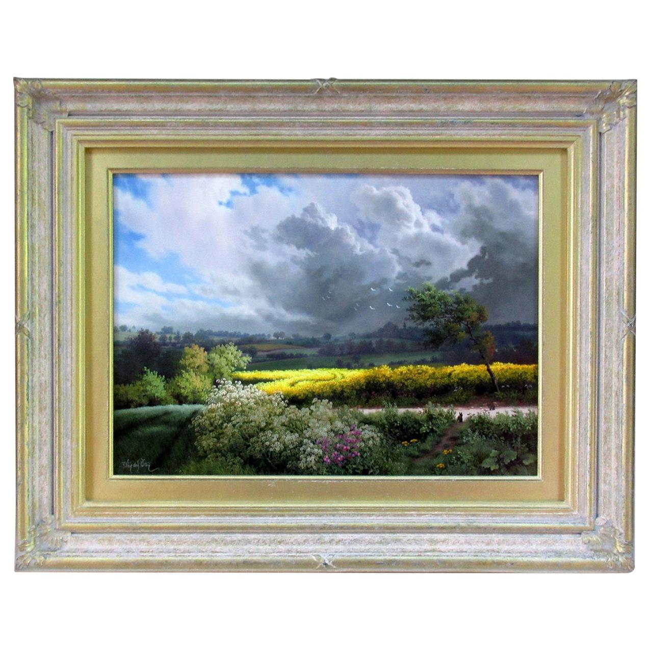 Rib, Bloomfield Composition with Clouds, Painting For Sale at 1stDibs