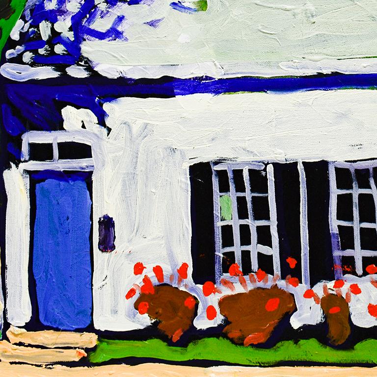 Dan Rupe - 84 2nd St (Fauvist Style Oil Painting on Canvas of White ...