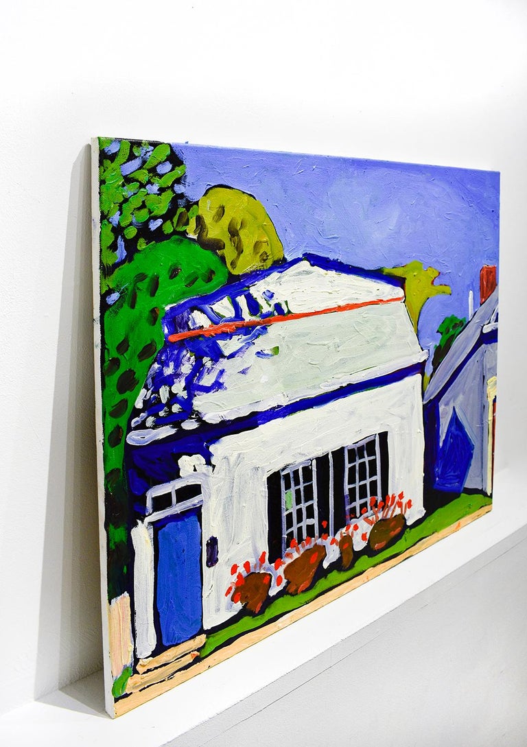 Dan Rupe - 84 2nd St (Fauvist Style Oil Painting on Canvas of White ...