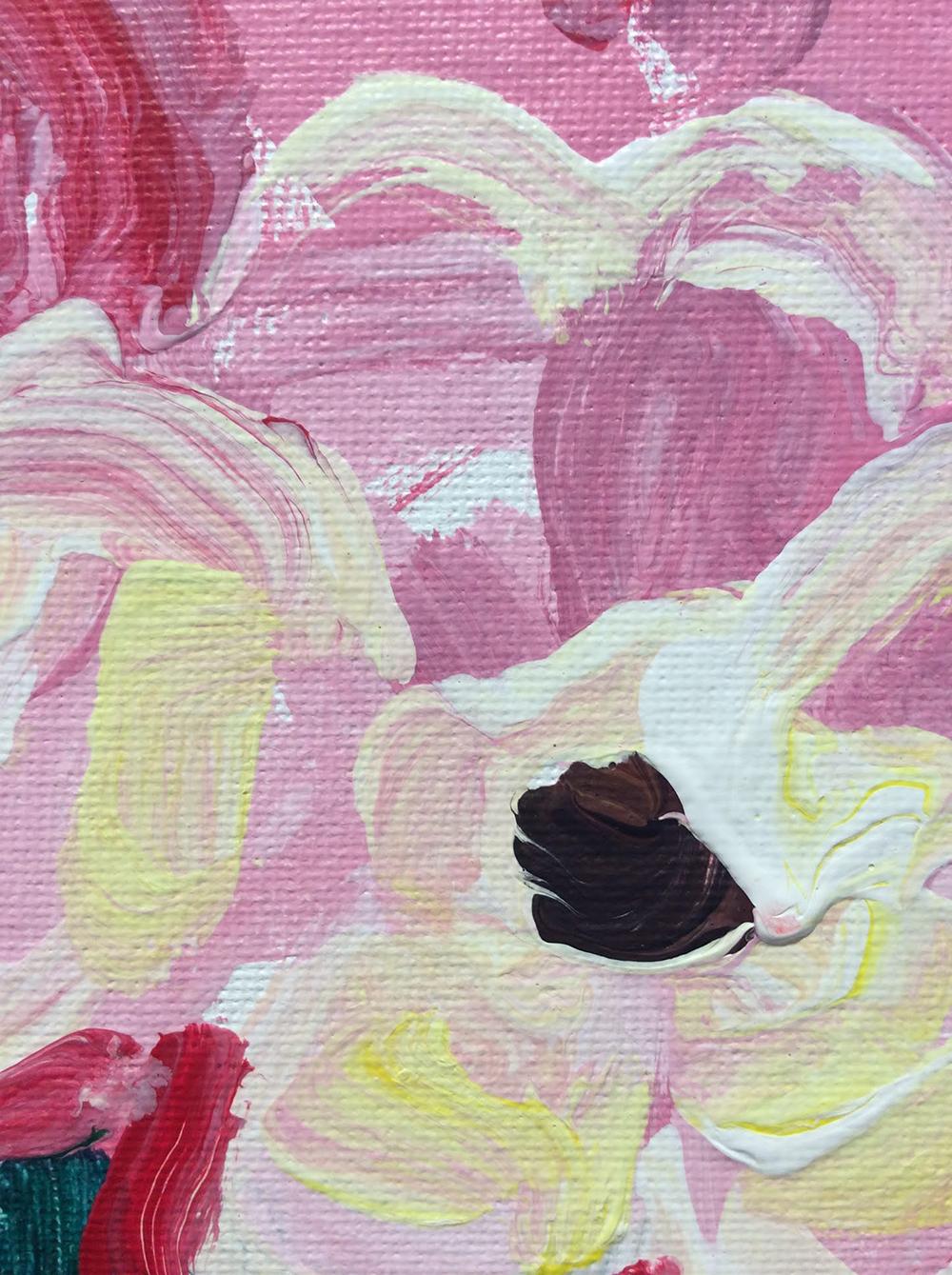 Dan Rupe - Hazel's Roses (Abstracted Fauvist Style Still Life Painting ...