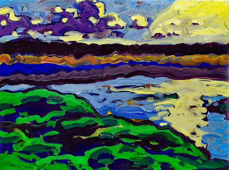Dan Rupe - Leeds Athens Marsh (Fauvist Style Oil Painting on Canvas of ...