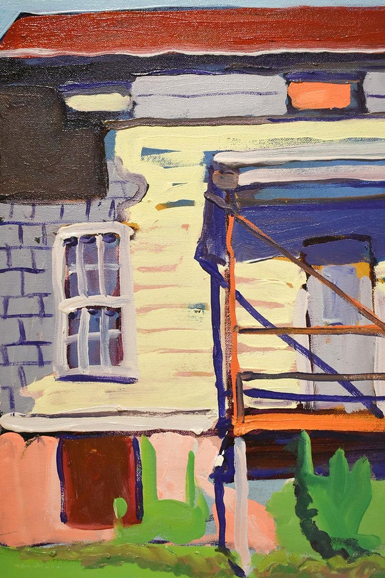 Dan Rupe - Stop! Old House, Athens, NY (Fauvist Style Cityscape Oil ...