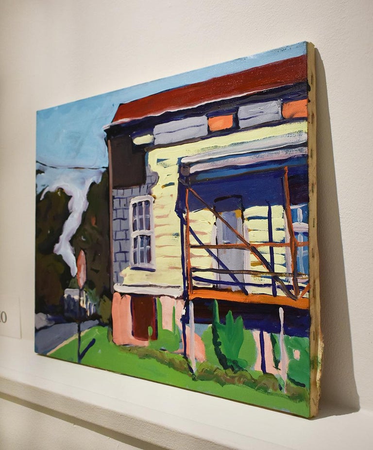 Dan Rupe - Stop! Old House, Athens, NY (Fauvist Style Cityscape Oil ...