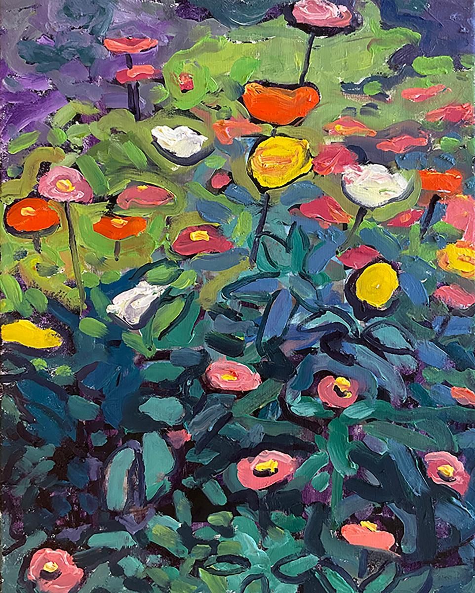 Dan Rupe - Fallen Leaves Olana (Modern Fauvist Style Abstract Landscape ...